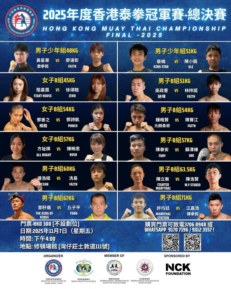 2025 Hong Kong Muaythai Championship Grand Finals Set to Ignite the ...